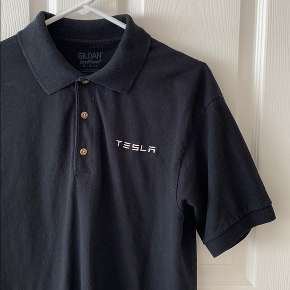 Tesla | Shirts | Mens Tesla Polo | Poshmark